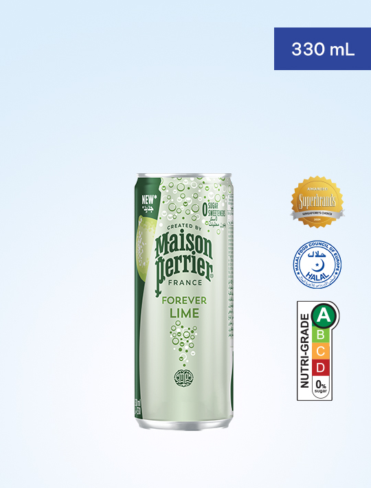 Bottled Water : Maison Perrier Forever Sparkling Beverage Lime 330mL